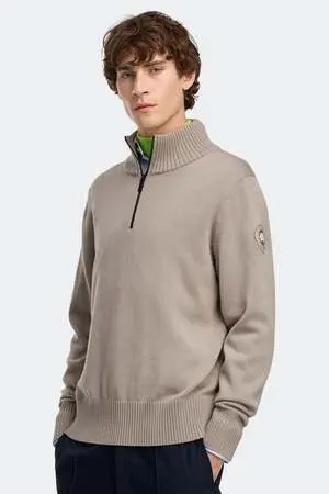 Canada Goose Rosseau Quarter Zip Merino Wool Sweater - Limestone