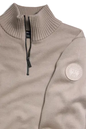 Canada Goose Rosseau Quarter Zip Merino Wool Sweater - Limestone