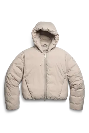 Canada Goose Elba Puffer Jacket With Drawstring Hem - Limestone