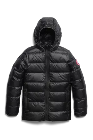Canada Goose Youth Crofton Hooded Down Jacket - Black