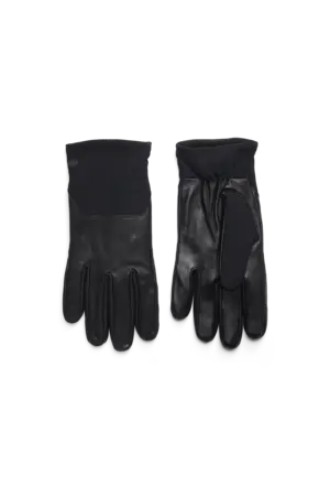 Canada Goose Mixed Media Leather Gloves - Black