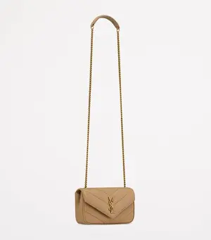 Saint Laurent Mini Loulou Shoulder Bag - Brown