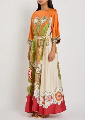 La DoubleJ Printed Silk Maxi Dress - Multicoloured