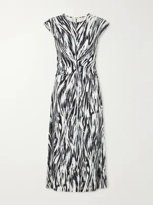 Proenza Schouler White Label Miranda Printed Stretch-jersey Midi Dress - Multi