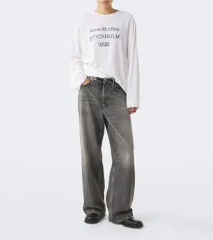Acne Studios Logo Cotton-blend Jersey T-shirt