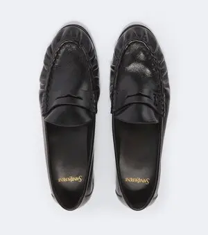 Saint Laurent Le Loafer Supple Leather Penny Loafers