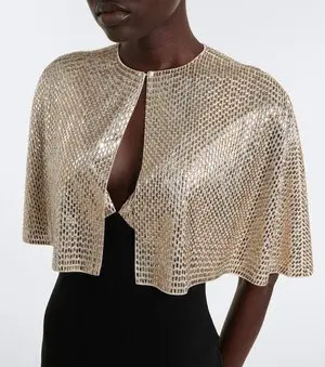 Roland Mouret Embellished Cape Gown