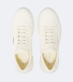 Prada Prax 2.0 Leather Sneakers - White