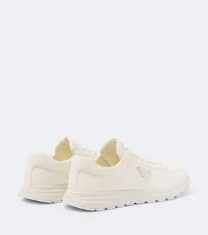 Prada Prax 2.0 Leather Sneakers - White