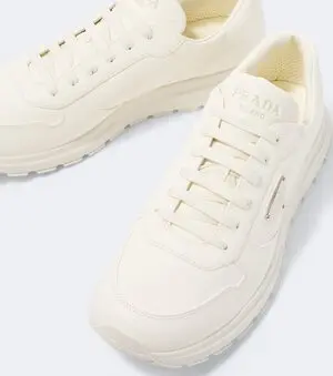 Prada Prax 2.0 Leather Sneakers - White