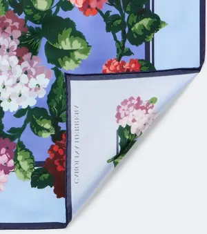 Carolina Herrera Floral Silk Twill Scarf