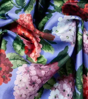 Carolina Herrera Floral Silk Twill Scarf