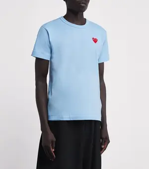 Play Comme Des Garcon Heart Logo T-shirt - Blue