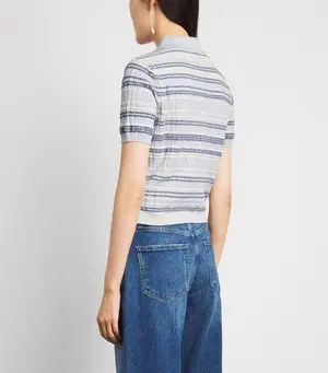 Rag & Bone Karina Striped Cotton-blend Knit Cardigan - Blue