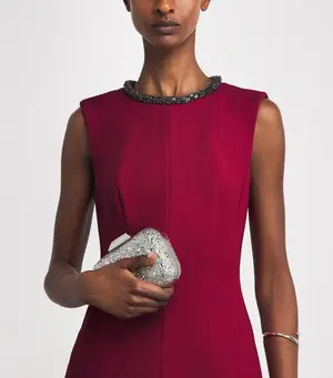 Roland Mouret Embellished Wool-silk Midi Dress