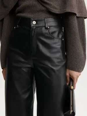 BY MALENE BIRGER Vinea Leather Trousers - Black