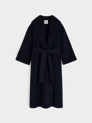 BY MALENE BIRGER By Malene Birger Longline Wool Blend Coat With Shawl Collar
