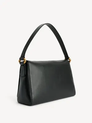 BY MALENE BIRGER Lelou Leather Shoulder Bag - Black
