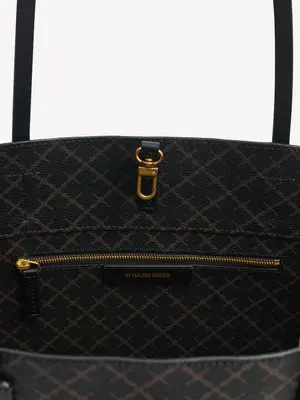 BY MALENE BIRGER Abigail Printed Tote Bag - Dark Chokolate
