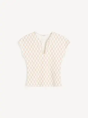 BY MALENE BIRGER Venazia Athletic Top Dark Sand Monogram
