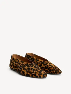 BY MALENE BIRGER Merina Print Hairy Leather Flats