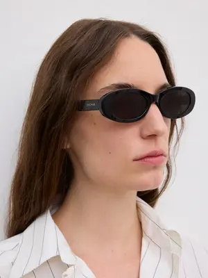 HOUSE OF DAGMAR Wide Oval Sunglasses - Black