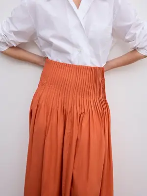 HOUSE OF DAGMAR Poplin Maxi Skirt