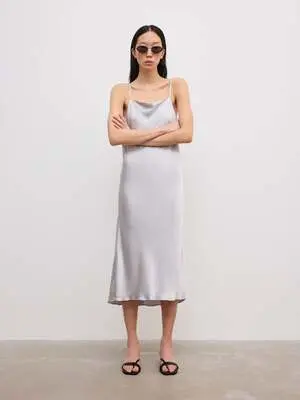 HOUSE OF DAGMAR Camisole Midi Dress - Silver
