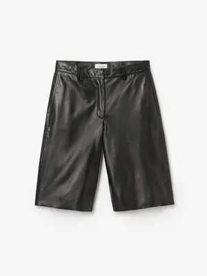 HOUSE OF DAGMAR Boxy Leather Shorts
