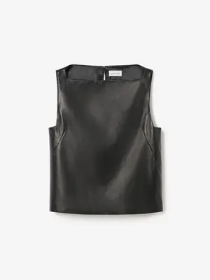 HOUSE OF DAGMAR Sleeveless Leather Top