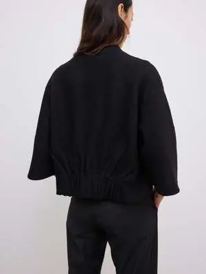 HOUSE OF DAGMAR V-neck Cropped Wool Cardigan
