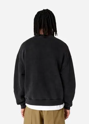 Axel Arigato Distort Washed Crewneck Sweatshirt - Black