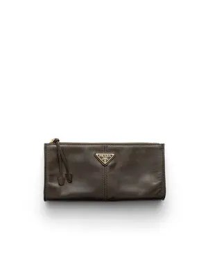 Prada Leather Pouch - Forest