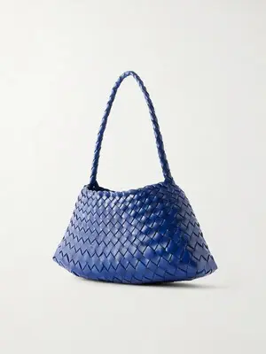 Dragon Diffusion Rosanna Mini Woven Leather Shoulder Bag - Blue