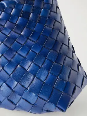 Dragon Diffusion Rosanna Mini Woven Leather Shoulder Bag - Blue