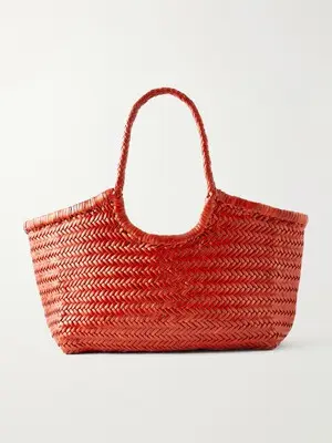 Dragon Diffusion Nantucket Woven Leather Tote - Red