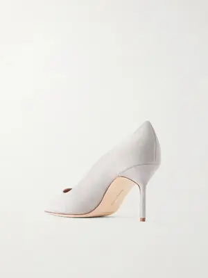 Manolo Blahnik Bb 70 Suede Pumps - Gray