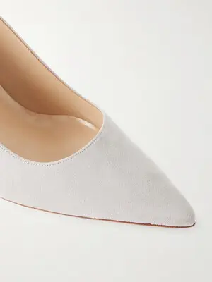 Manolo Blahnik Bb 70 Suede Pumps - Gray