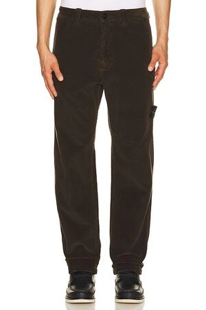 Stone Island Straight Leg Corduroy Trousers - Coal Grey