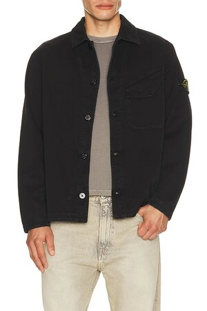 Stone Island Button Up Shirt - Black