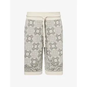 Amiri Ma Quad Check Mesh Knit Shorts - Alabaster
