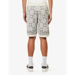 Amiri Ma Quad Check Mesh Knit Shorts - Alabaster