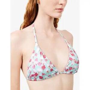 GRACEJACOB Pia Petal Triangle Bikini Top