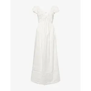 Faithfull The Brand Elodia Lace-trim Cotton Maxi Dress - Ivory