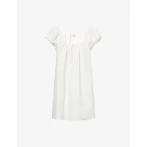 Faithfull The Brand Serafina Embroidered Cotton-blend Mini Dress - White