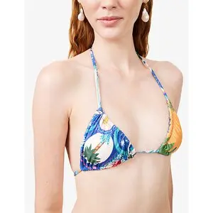Agua Bendita Alina Valle Reversible Triangle Bikini Top