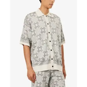 Amiri Ma Quad Check Mesh Knit Shirt
