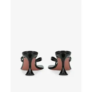Amina Muaddi Juliette Thong 70 Leather Heeled Sandals