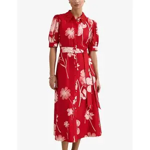 PHASE EIGHT Delphine Floral Woven Midi Dress
