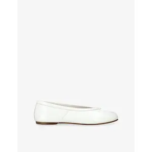 MAISON MARGIELA Tabi Ballerina Leather Ballet Flats - White
